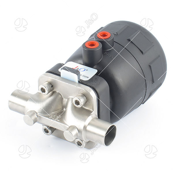 Sanitary Pneumatic Butt Weld Welding Diaphragm Valve with Plastic ...