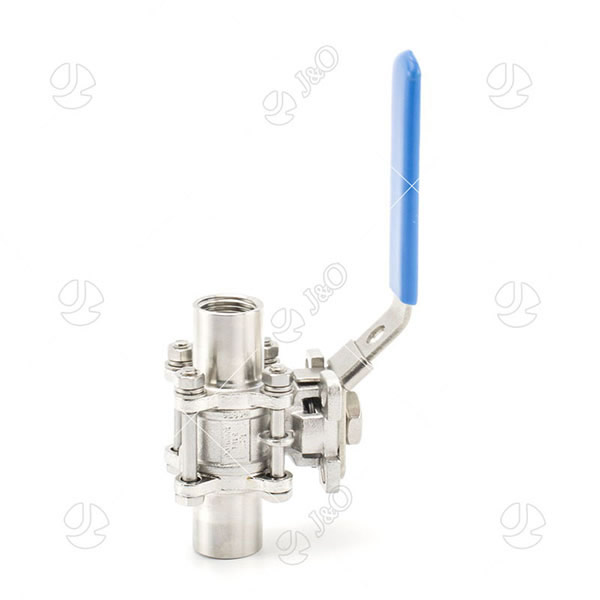 Sanitary Stainless Steel FDA Hygienic Female Thread Three Pieces Ball ...