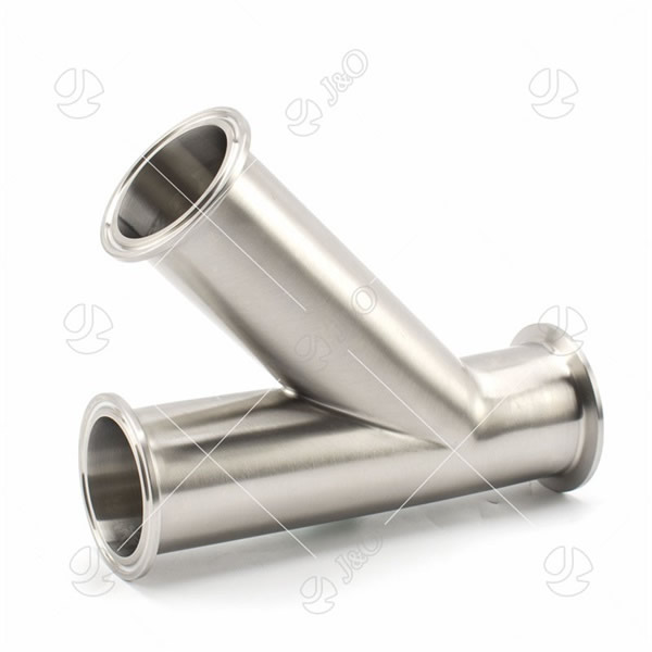 Sanitary Stainless Steel Tri Clamp Clamped Lateral Y Tee