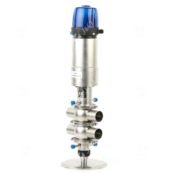 Sanitary Pneumatic Double Seat Clamped Mixproof Valve, China Pneumatic ...