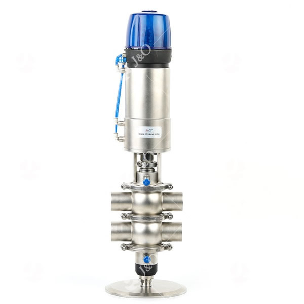 Sanitary Pneumatic Double Seat Clamped Mixproof Valve, China Pneumatic ...