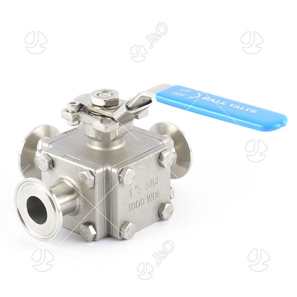 Hygienic Encapsulated Sanitary Stainless Steel Tri-Clamp 3-Way Ball ...