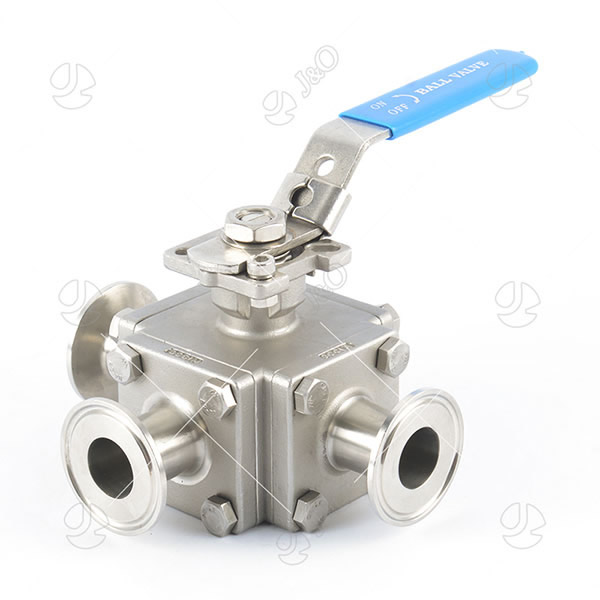 Hygienic Encapsulated Sanitary Stainless Steel Tri-Clamp 3-Way Ball ...