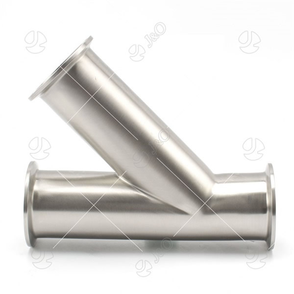 Sanitary Stainless Steel Tri Clamp Clamped Lateral Y Tee