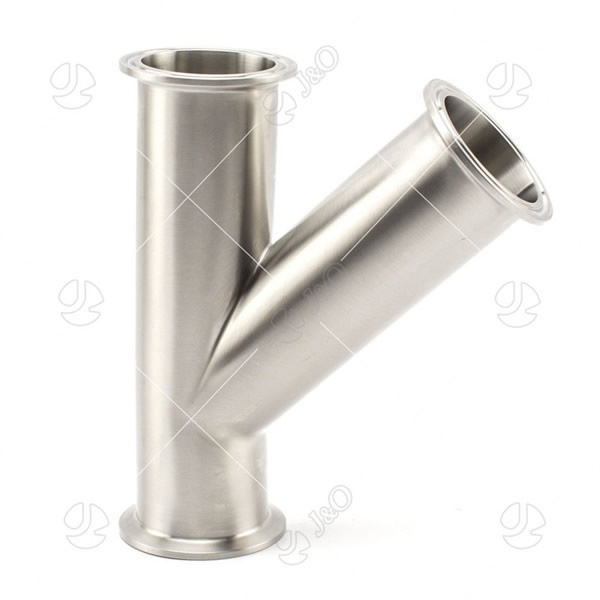 Sanitary Stainless Steel Tri Clamp Clamped Lateral Y Tee