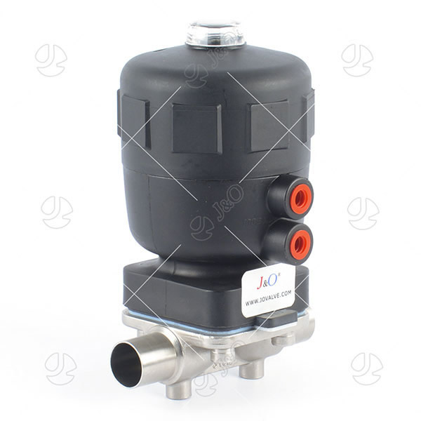 Sanitary Pneumatic Butt Weld Welding Diaphragm Valve with Plastic ...