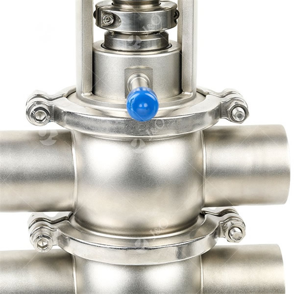 Sanitary Pneumatic Double Seat Clamped Mixproof Valve, China Pneumatic ...