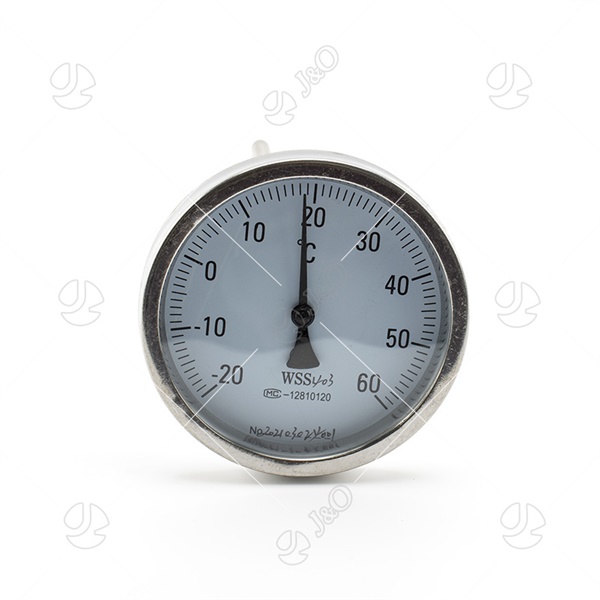 Stainless Steel Bimetallic Thermometer Back Mounting Temperature Gauge ...