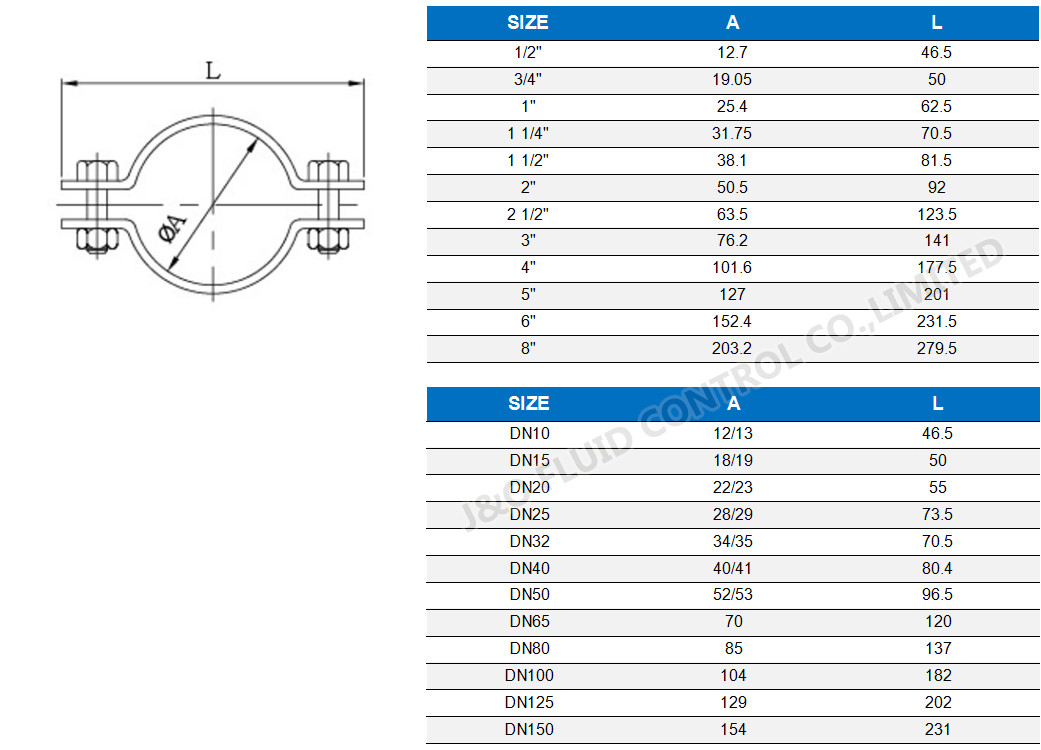 Sanitary Stainless Steel Pipe Support Without Base, China Double Pin ...