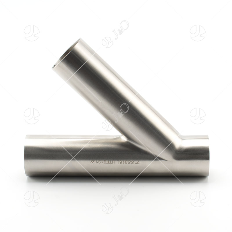 3A Sanitary Stainless Steel 45 Degree Welded Y Tee, China Sanitary ...