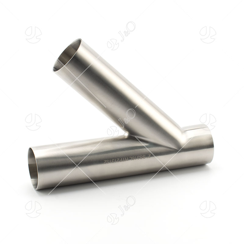 3A Sanitary Stainless Steel 45 Degree Welded Y Tee, China Sanitary ...