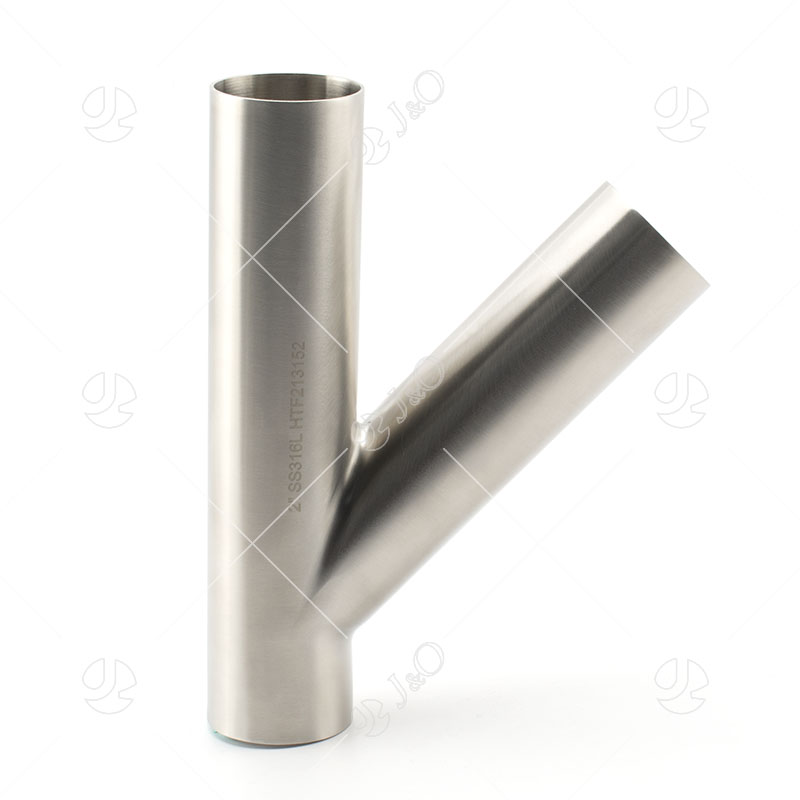 3A Sanitary Stainless Steel 45 Degree Welded Y Tee, China Sanitary ...