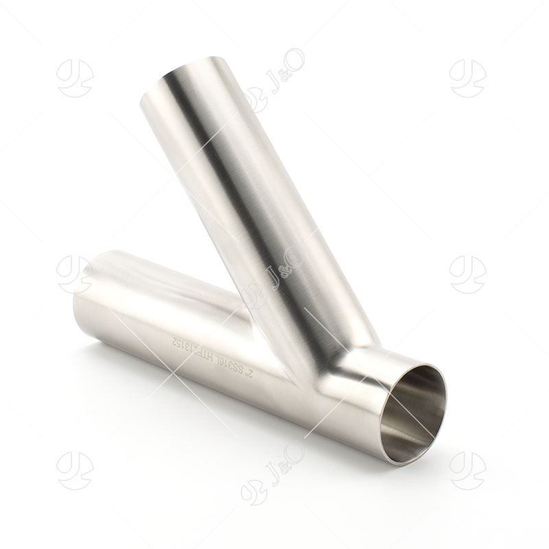 3A Sanitary Stainless Steel 45 Degree Welded Y Tee, China Sanitary ...