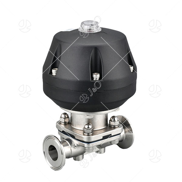 Sanitary Stainless Steel Clamped Diaphragm Valve With Plastic Actuator, China Diaphragm Valve ...