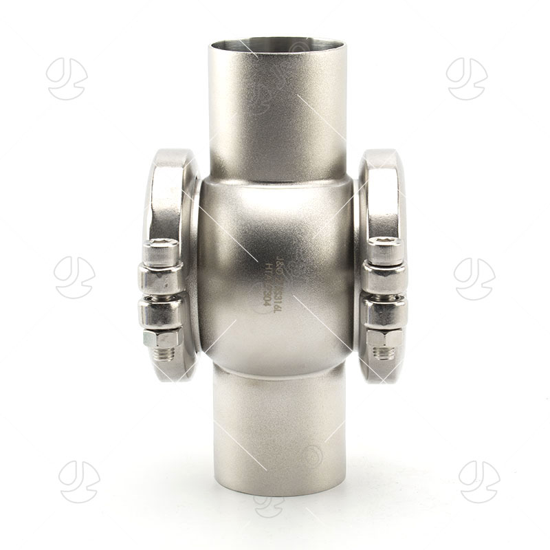 Sanitary Stainless Steel Cross Sight Glass With Sandblasting Finish ...