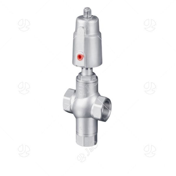 Stainless Steel Pneumatic 3 Ways Female Angle Seat Valve, China 3 Ways ...
